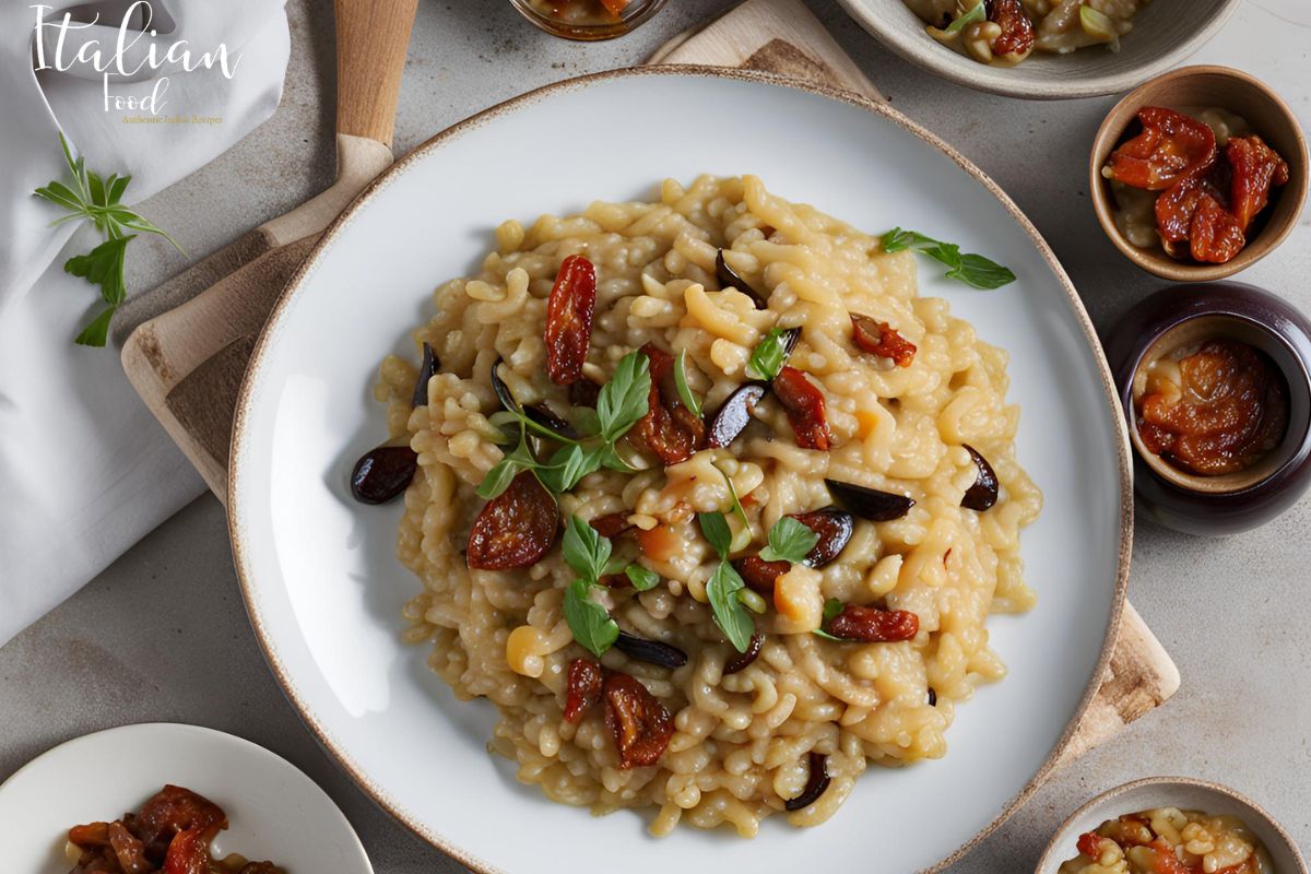 Aubergine, Scamorza, and Dried Tomato Risotto: A Fusion of Flavors ...