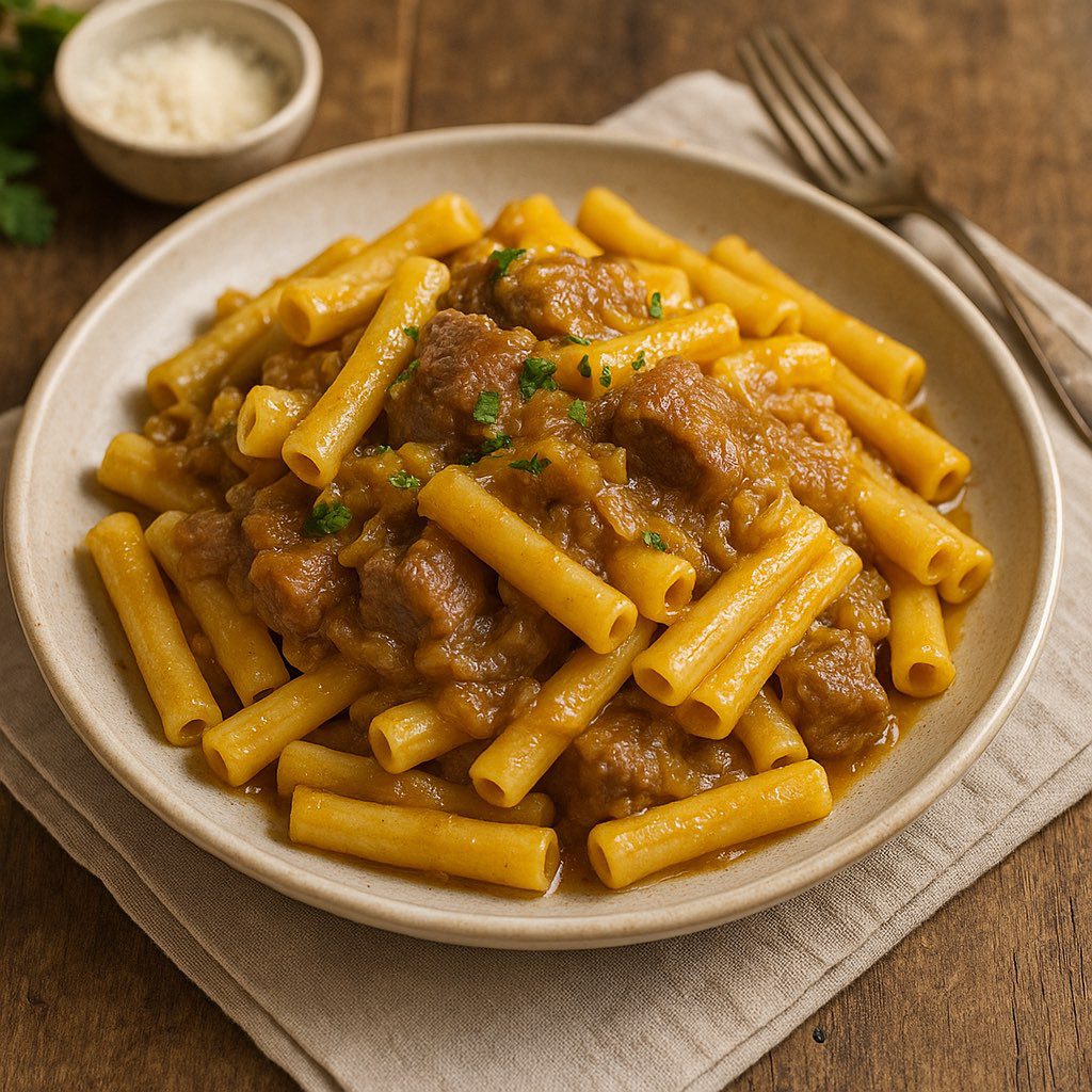 Neapolitan Genovese Pasta (Beef & Onion Ragù) - Italian Food Spot